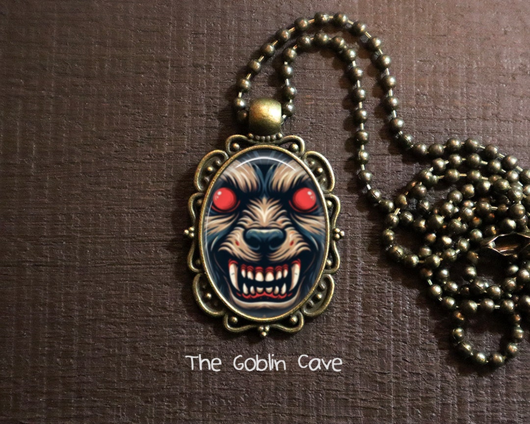 Werewolf Necklace, Halloween Jewelry, Bronze Pendant - Etsy