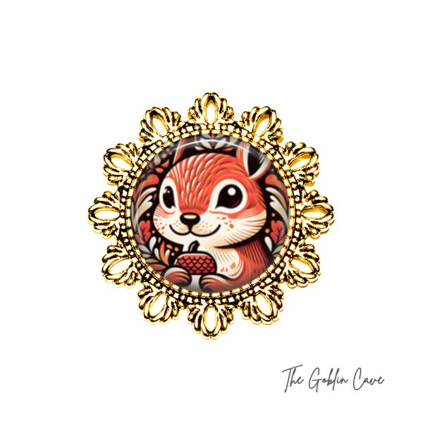 Squirrel Pin - Etsy