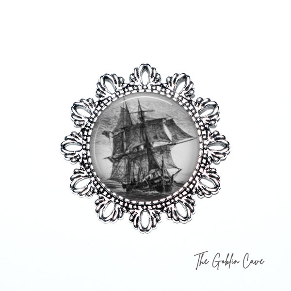 Pirate Ship Brooch - Etsy