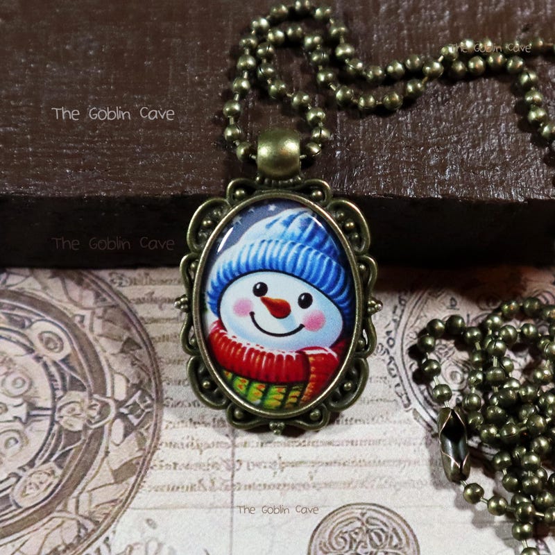 Snowman Necklace - Etsy