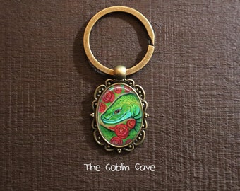 Snake Key Chain Keychain Black and White Gothic Key Chain Key Ring ...