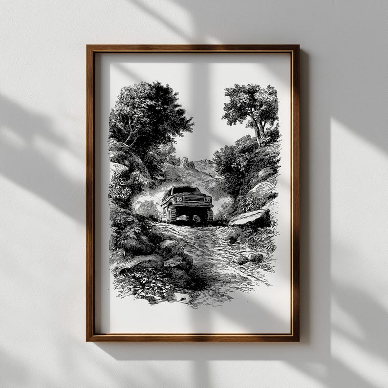 Off Road Car Laser Engraving File, 4x4 Rock Crawler PNG for Wood ...