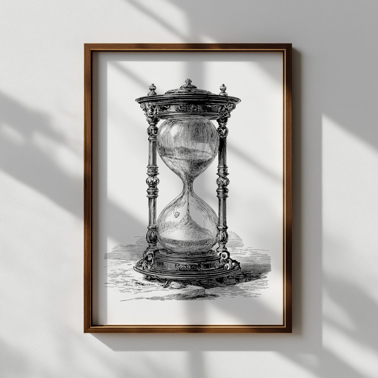 Hourglass Laser Engraving File, Antique Sand Timer PNG for Wood Burning ...