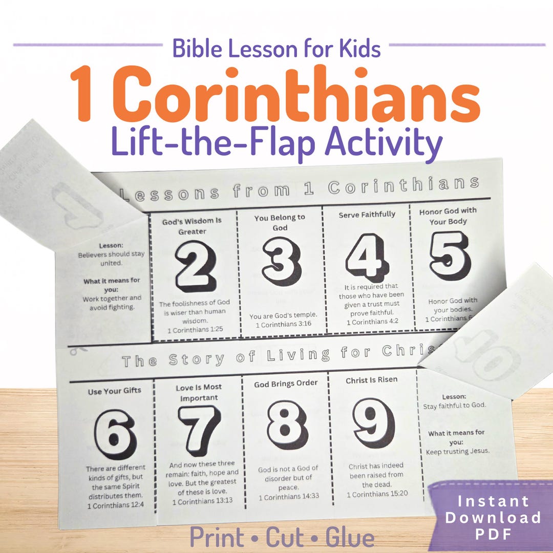 1 Corinthians Bible Lesson Activity for Kids | Sunday School Craft ...