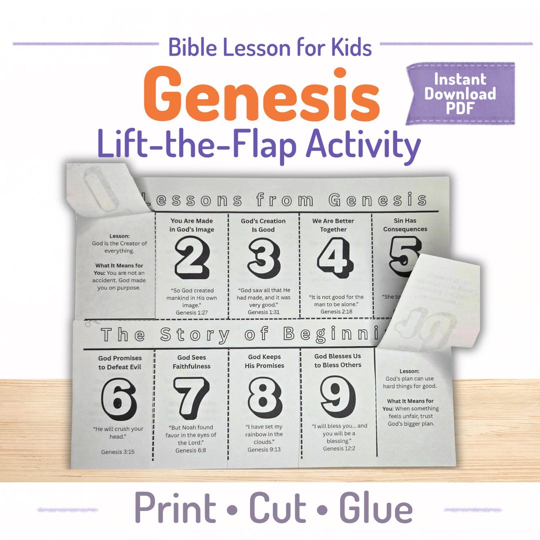 Genesis Bible Lesson Activity for Kids | Sunday School Craft Printable ...