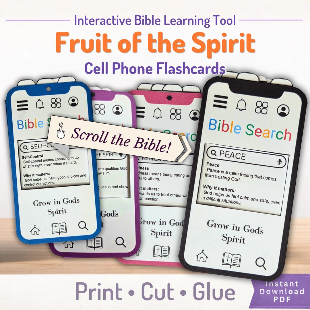 Fruit of the Spirit Flashcards for Kids | Bible Study Printable ...