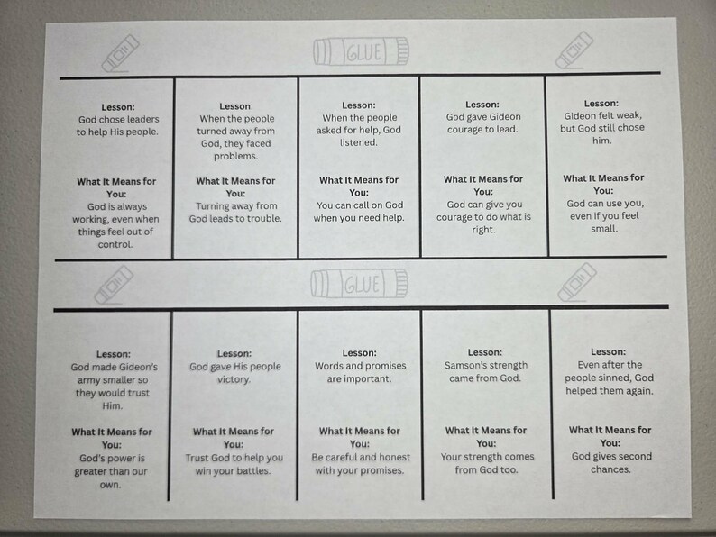 Judges Bible Lesson Activity for Kids | Sunday School Craft Printable ...