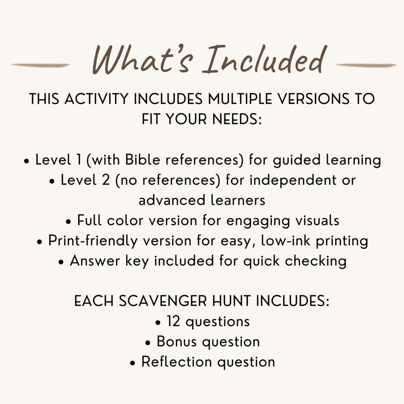 Bible Timeline Scavenger Hunt Printable | Kids Bible Activity (2 Levels ...