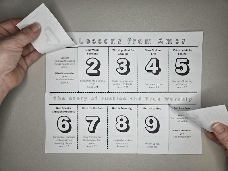 Amos Bible Lesson Activity for Kids | Sunday School Craft Printable ...