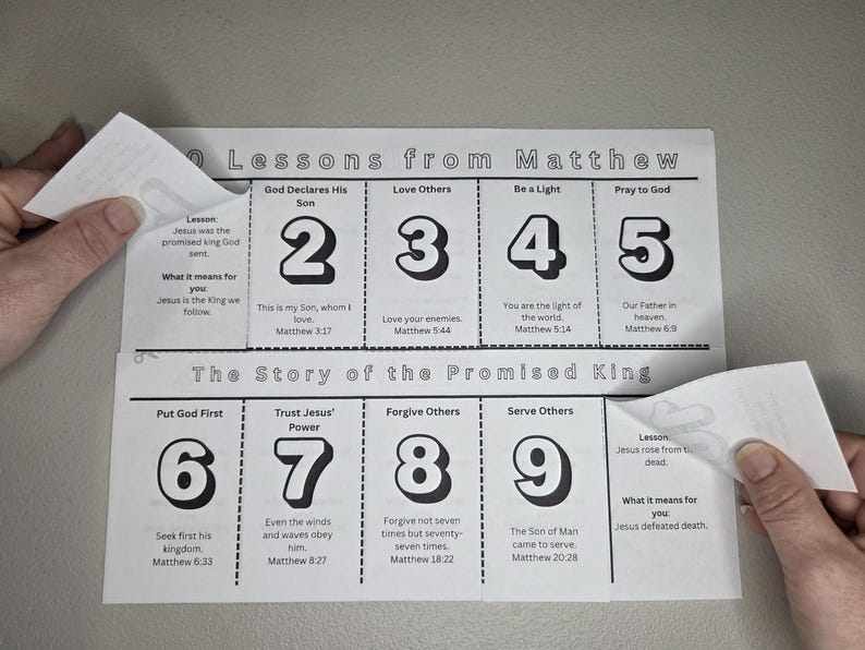 Matthew Bible Lesson Activity for Kids | Sunday School Craft Printable ...
