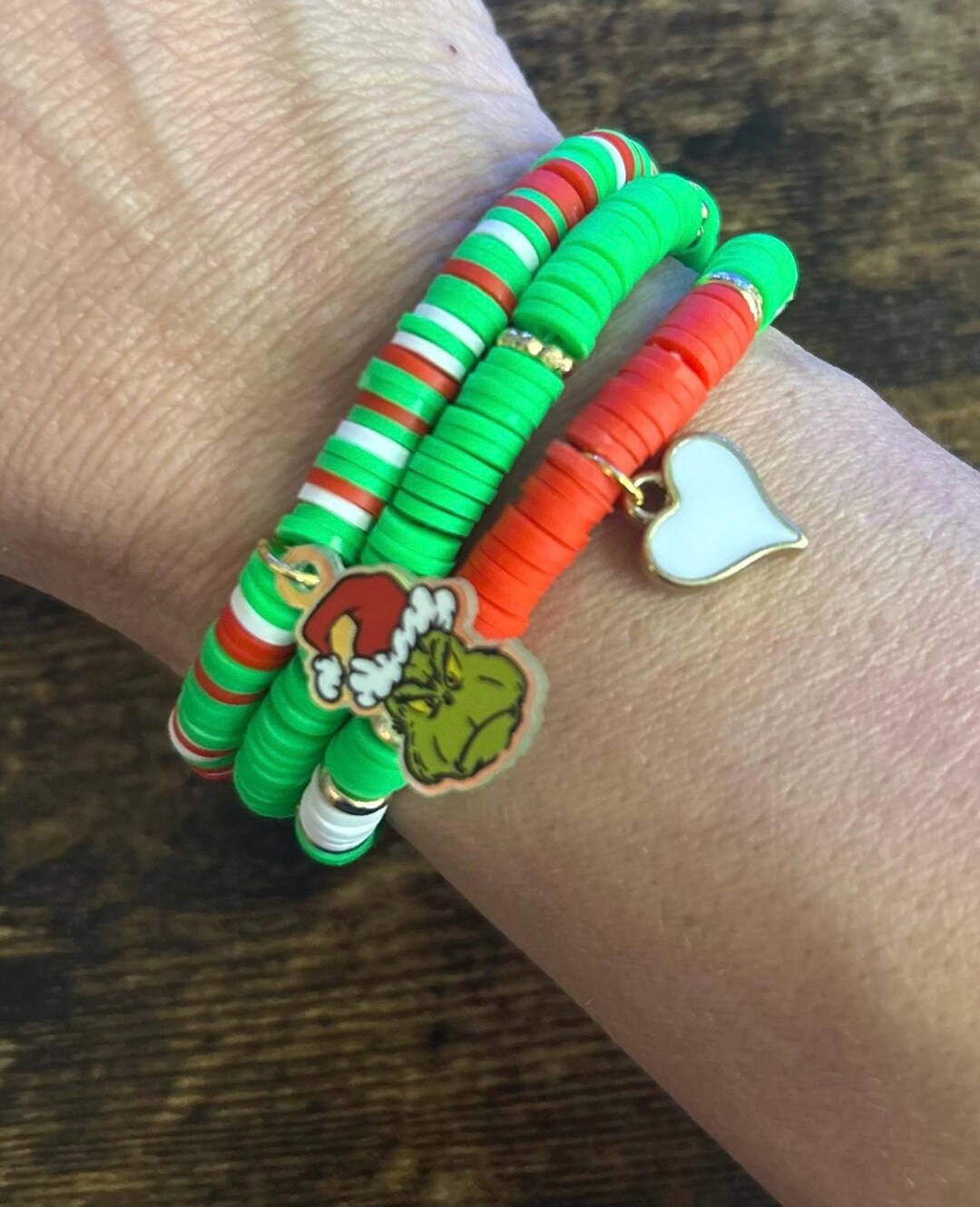 Grinch Bracelet Set - Etsy