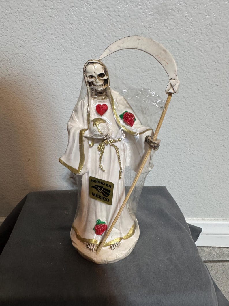 8 Inch Santa Muerte White - Etsy