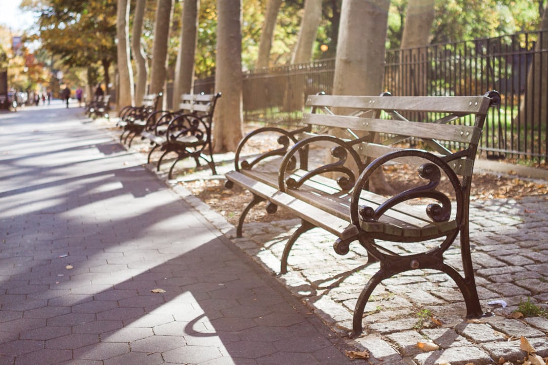 New York City Photography NYC Park Bench Upper West Side City - Etsy