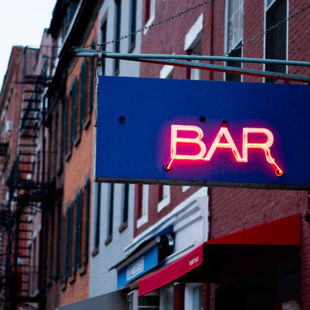 Bar Neon Sign Photography New York City West Village Prints - Etsy