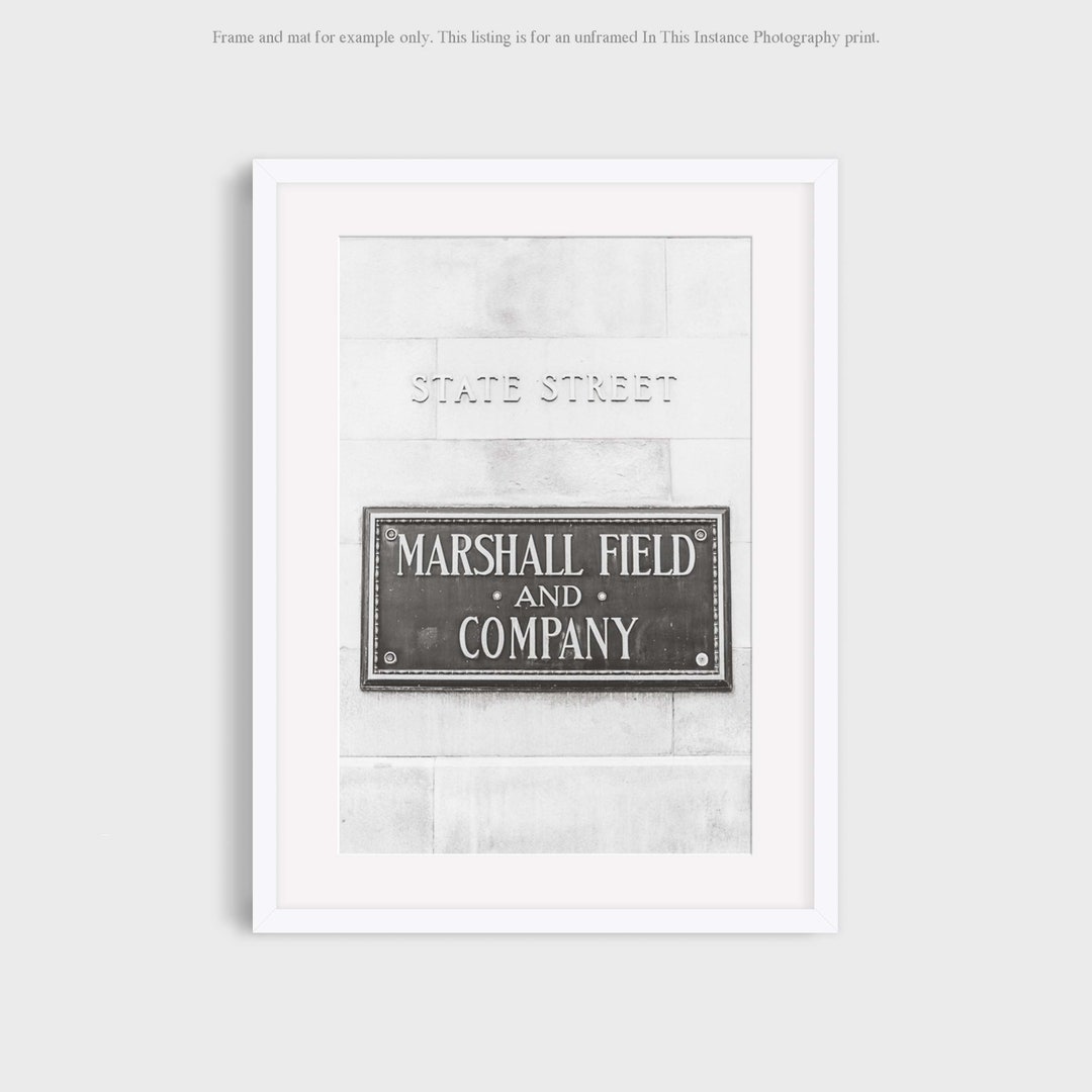 Chicago Photography, State Street Marshall Fields Sign Abstract Photo ...