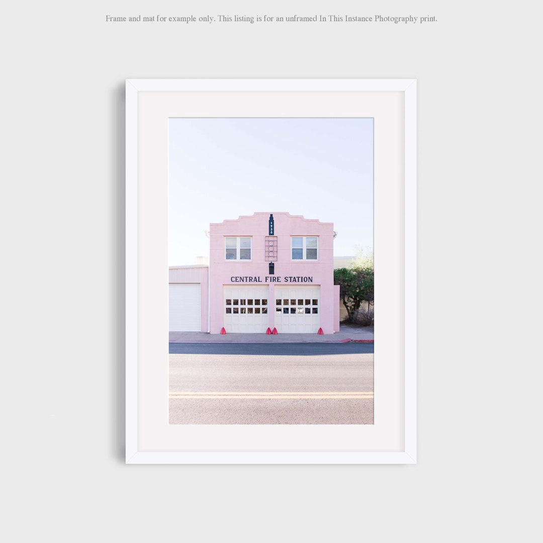 Marfa Wall Art, West Texas Pink Fire Station Photography Prints - Etsy