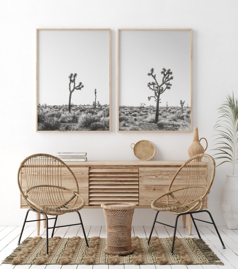Joshua Tree Wall Art, Set of 2 California Desert Photography, Boho ...