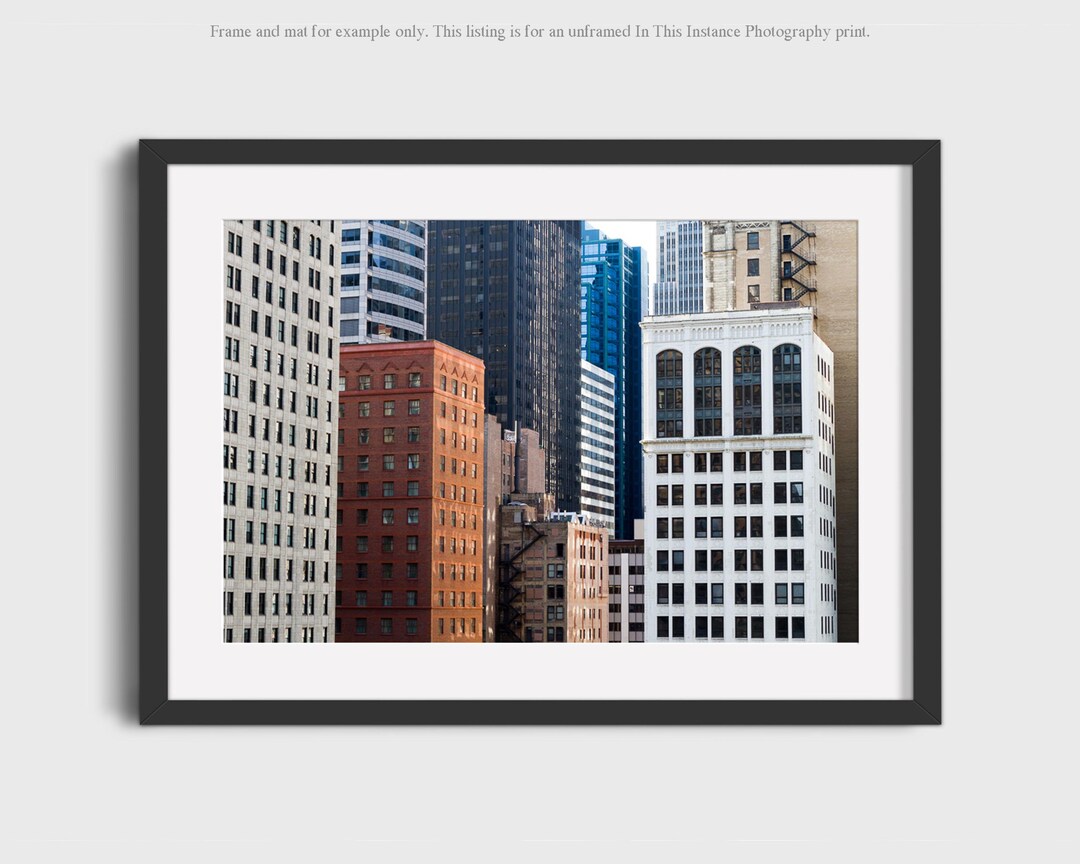 Chicago Photography, Abstract Skyline Chicago Loop Prints Blue Office ...