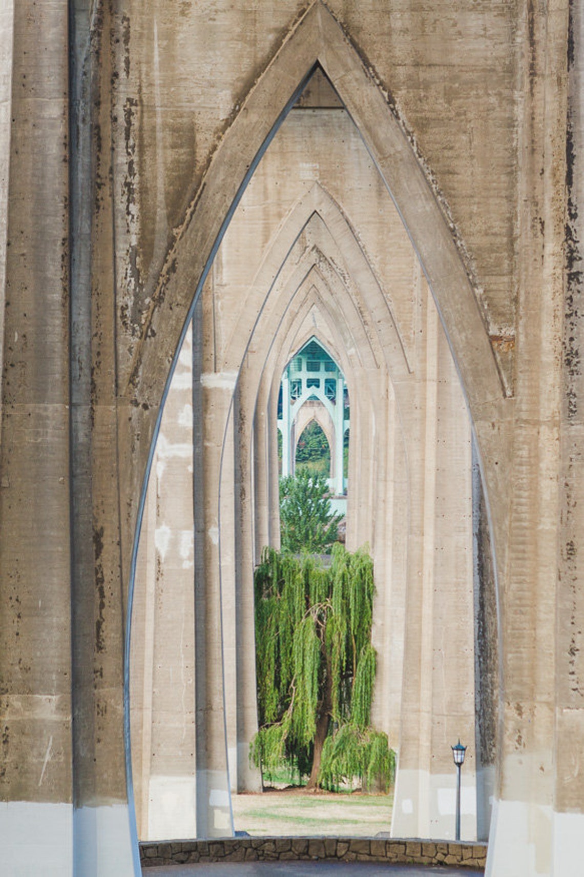 St Johns Bridge Photography Print: Portland Oregon Gothic Architecture ...