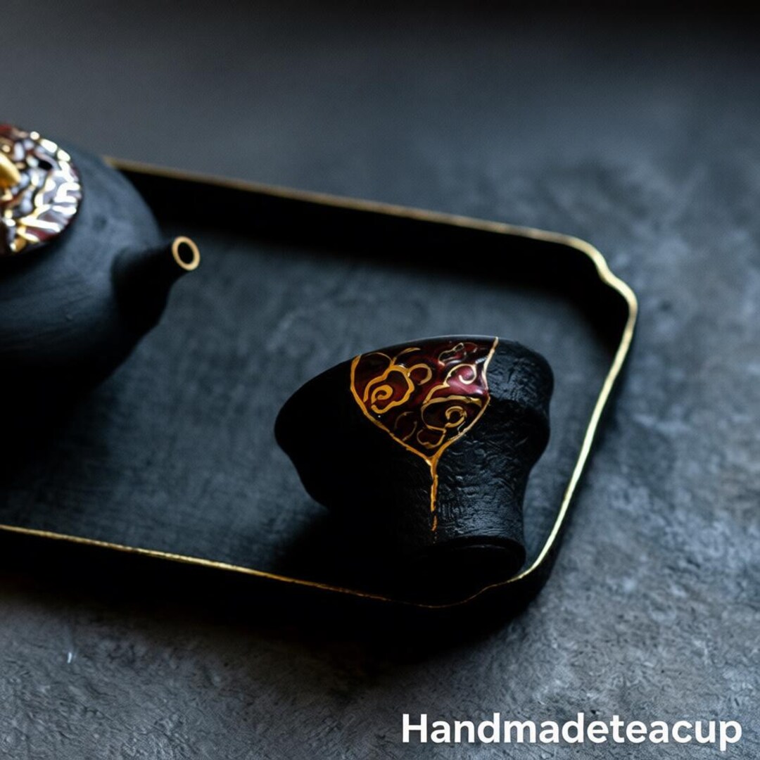 Lacquer Glazed Black Ceramic Tea Cup, Owner's Tea Bowl - Etsy