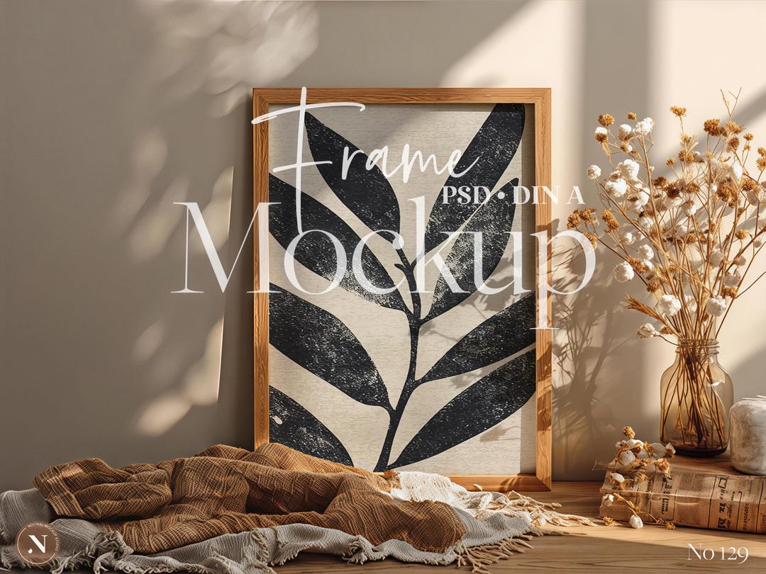 Minimal Frame Mockup PSD | DIN A, Printable Art, Poster Display ...