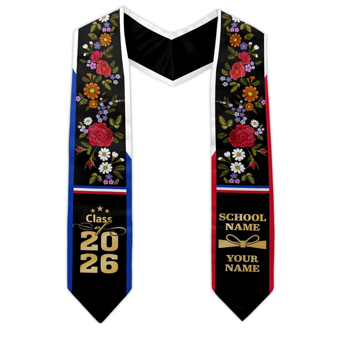 Customize Filipino Graduation Sash, Philippines Graduation Stole ...