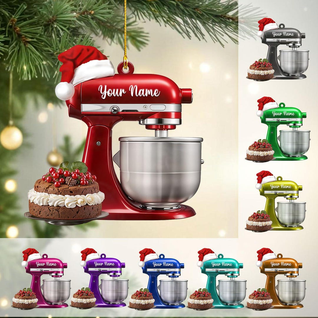 Personalized Baking Mixer 2D Ornament for Christmas Tree, Custom Stand ...