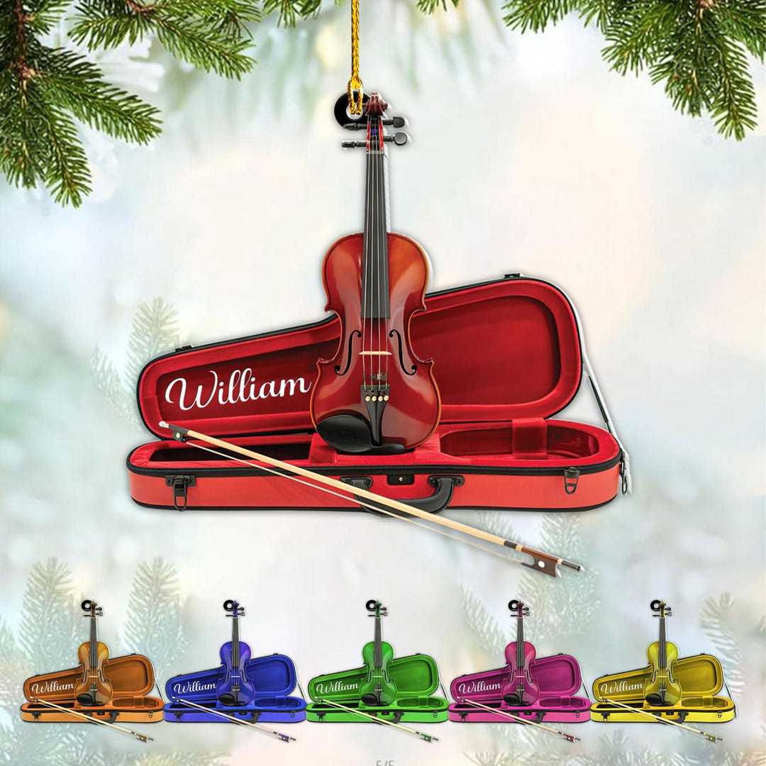 Personalized Violin Christmas Ornaments Custom Photo Violin Gifts for ...