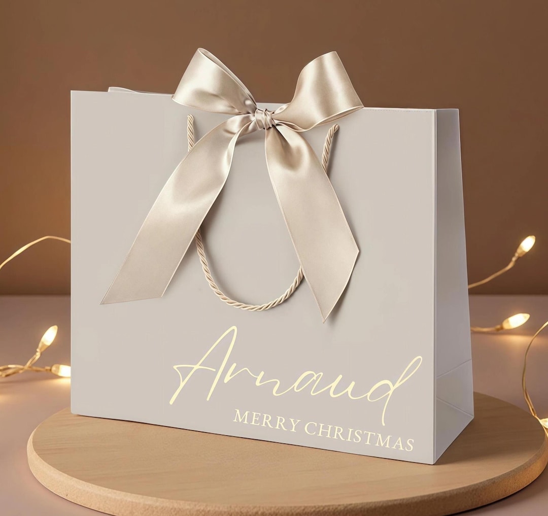 Custom Gift Bags,personalized Name Bags, Ribbon Tie Rope,thank You Gift ...