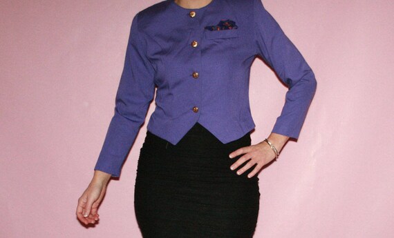 Cropped Purple Jacket - Gem
