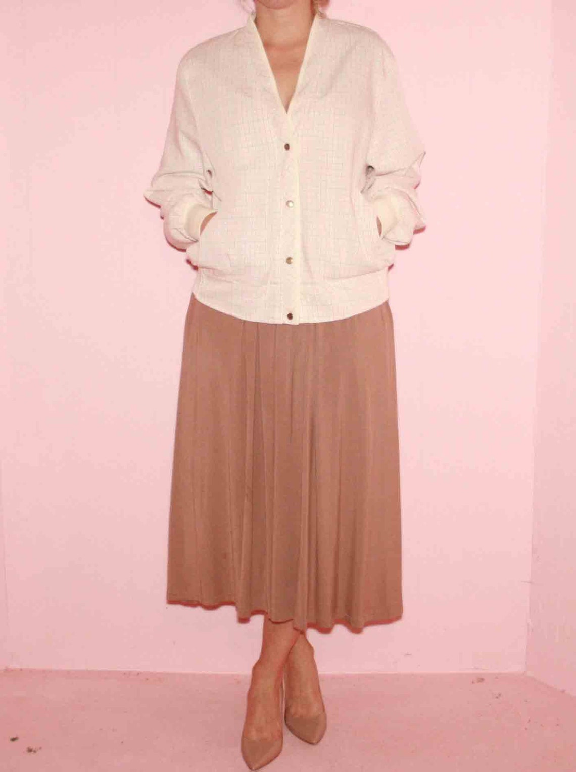 White Cross Check Jacket - Etsy