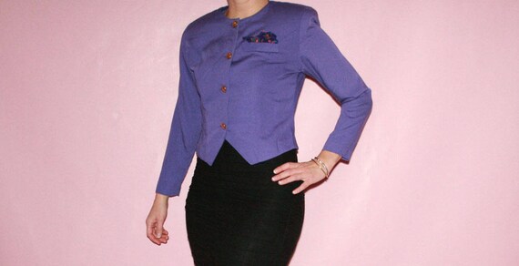 Cropped Purple Jacket - Gem