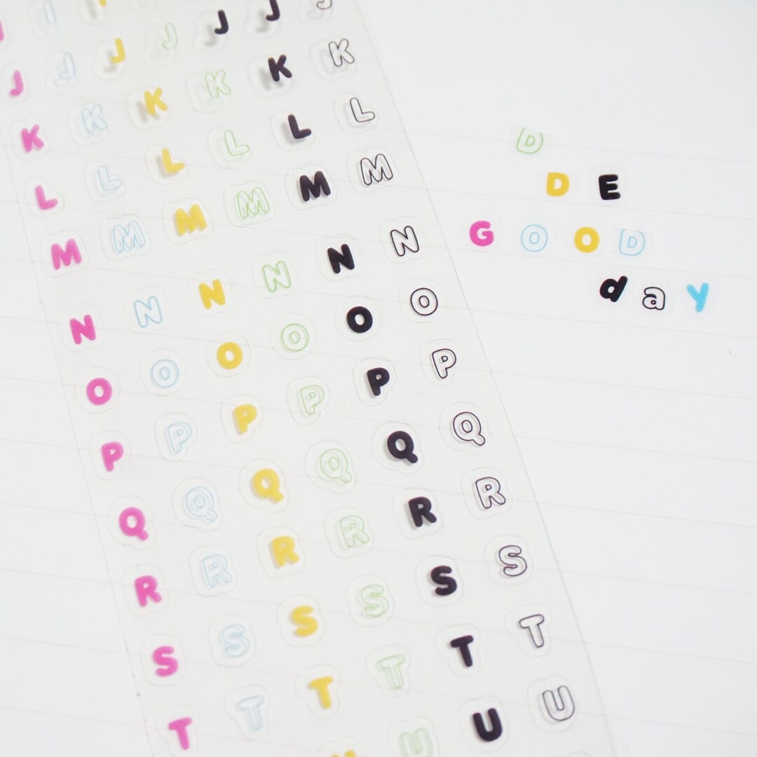 Tiny Alphabet Sticker Roll, Mini Uppercase Lowercase Decal, Planner ...