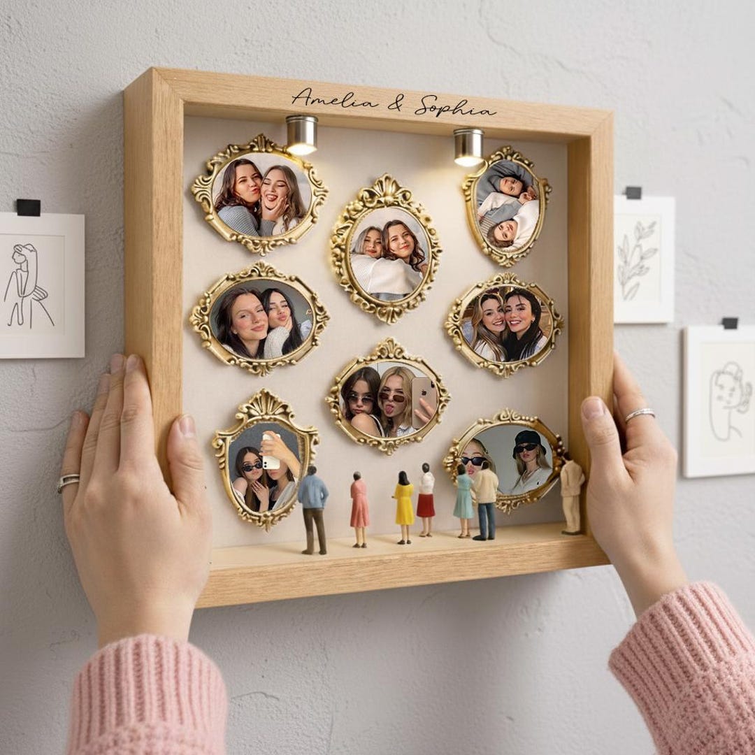 Custom Friend Photo DIY Mini Museum Box, Friendship Gift, Personalized ...
