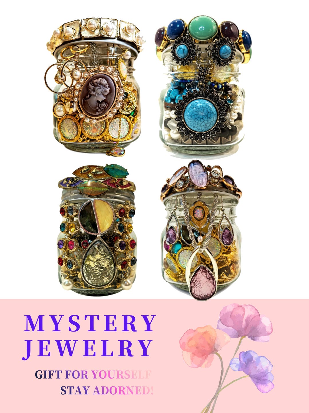 Themed Custom Mystery Jewelry Jar Curated Jewelry Experience Unique ...