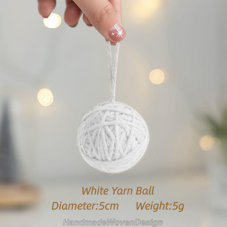 Woolen Yarn Wrapped Christmas Bauble,handmade Pendant,charm Supply,home ...