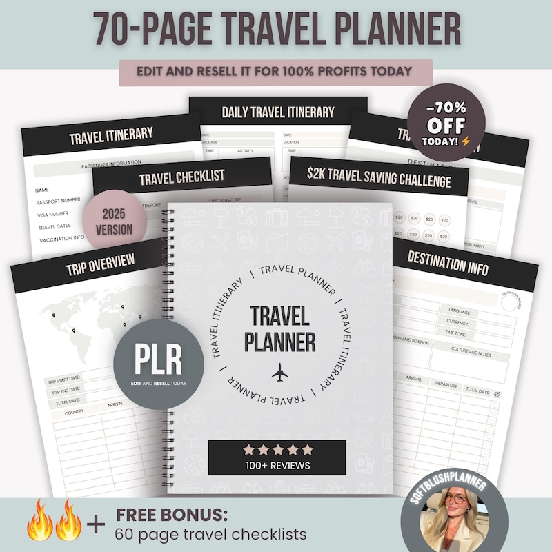 Travel Planner Cover Pdf - Etsy UK