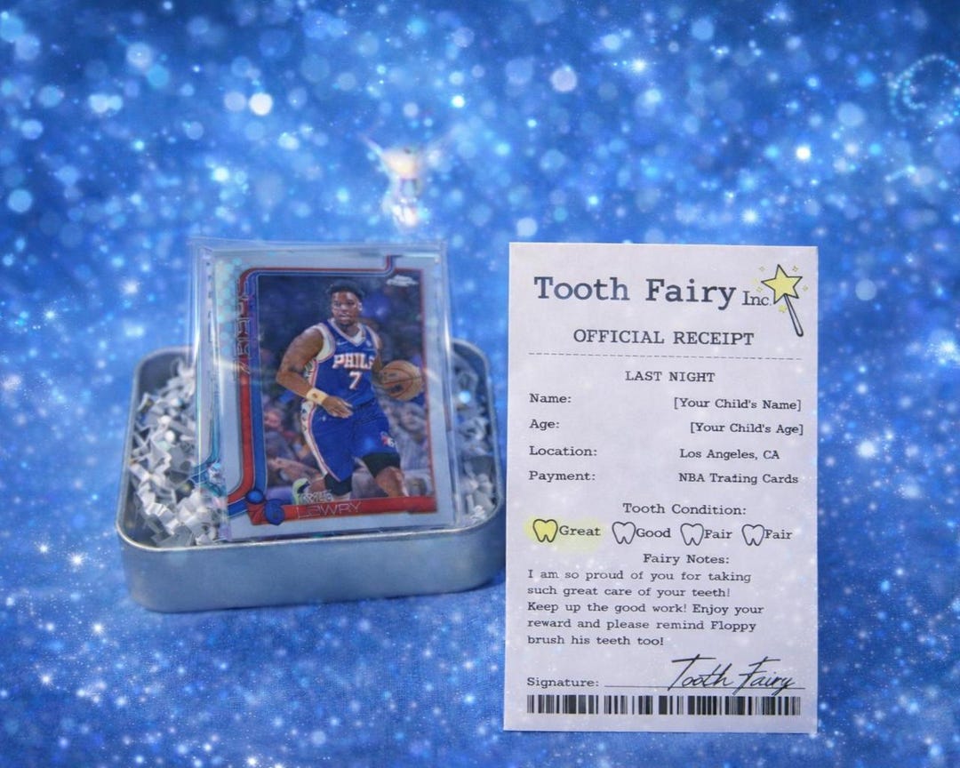 NBA Trading Cards Tooth Fairy Gift – Topps Chrome Set + Receipt - Etsy