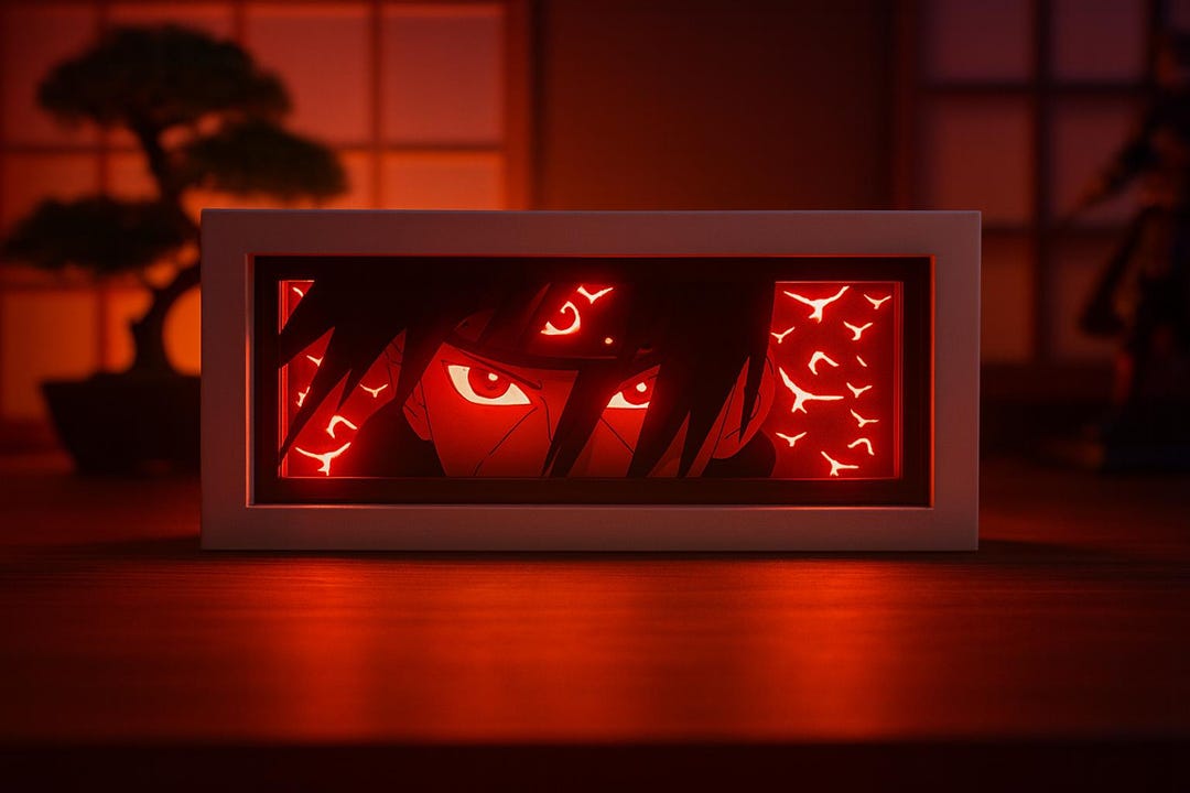 Naruto Akatsuki LED 3D Photo Frame Light – Anime Gift Table Lamp, Room ...