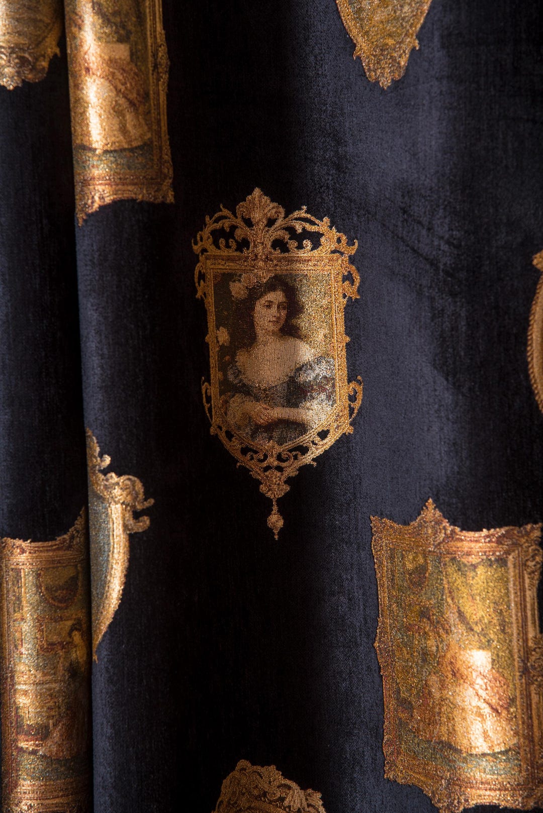 Renaissance Portrait Velvet Curtains | Luxury Art Nouveau Drapes - Etsy