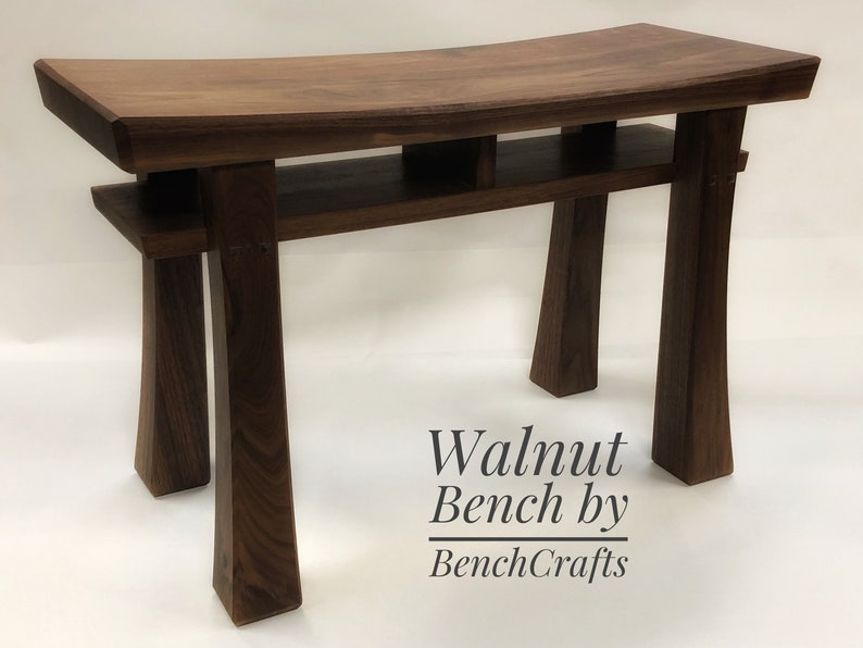 Asian Style Bench Walnut Cherry Mahogany or Maple - Etsy
