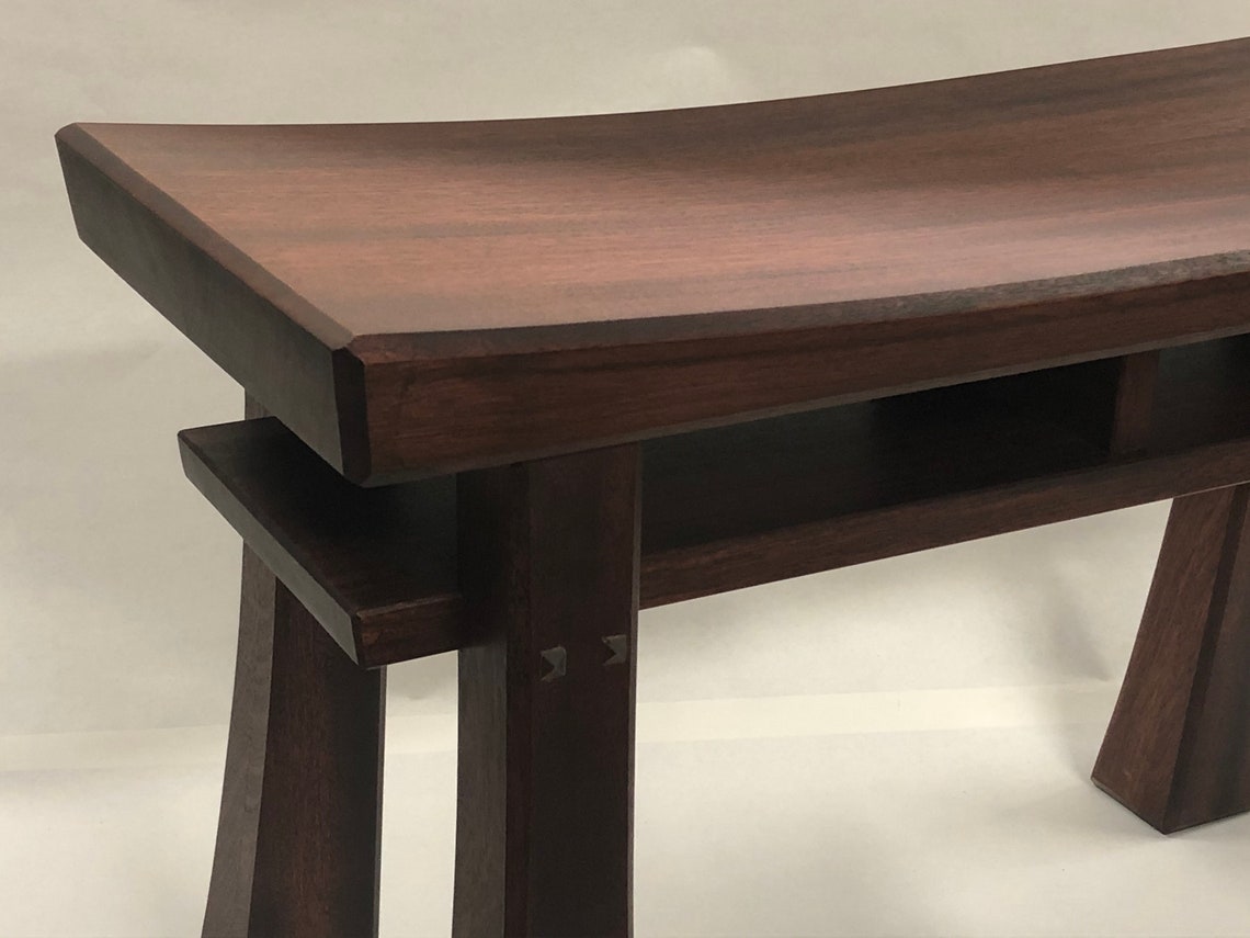 Asian Style Bench Walnut Cherry Mahogany or Maple - Etsy