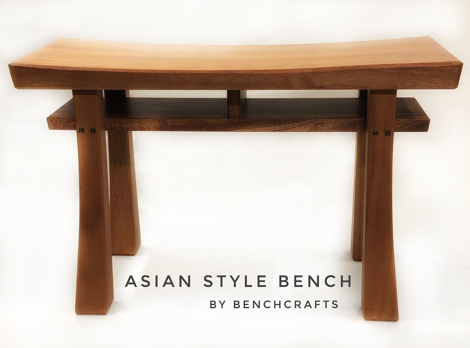Asian Style Bench Walnut Cherry Mahogany or Maple - Etsy