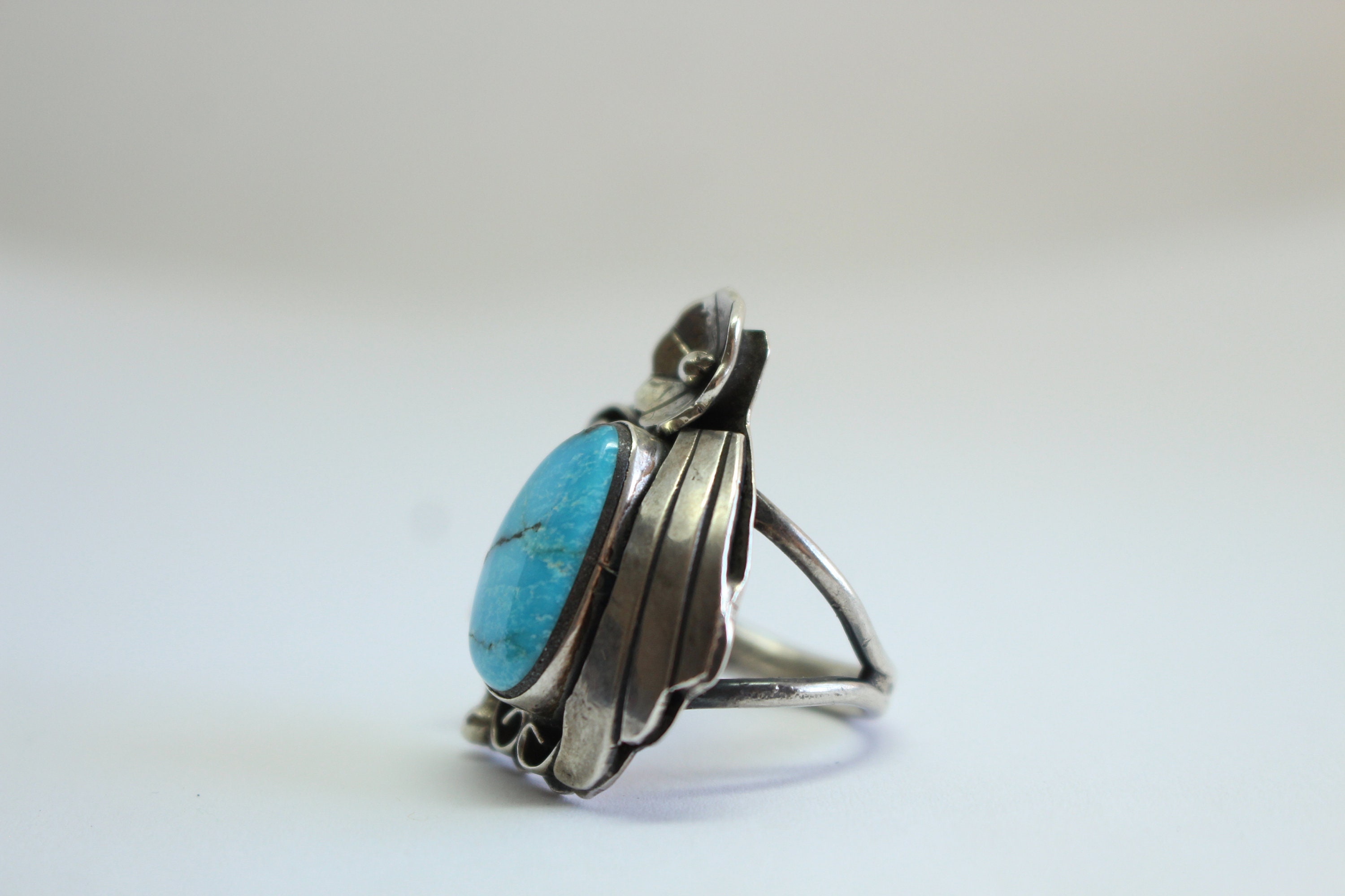 Sterling Silver and Turquoise Ring Vintage Made by Delvin J. Nelson ...