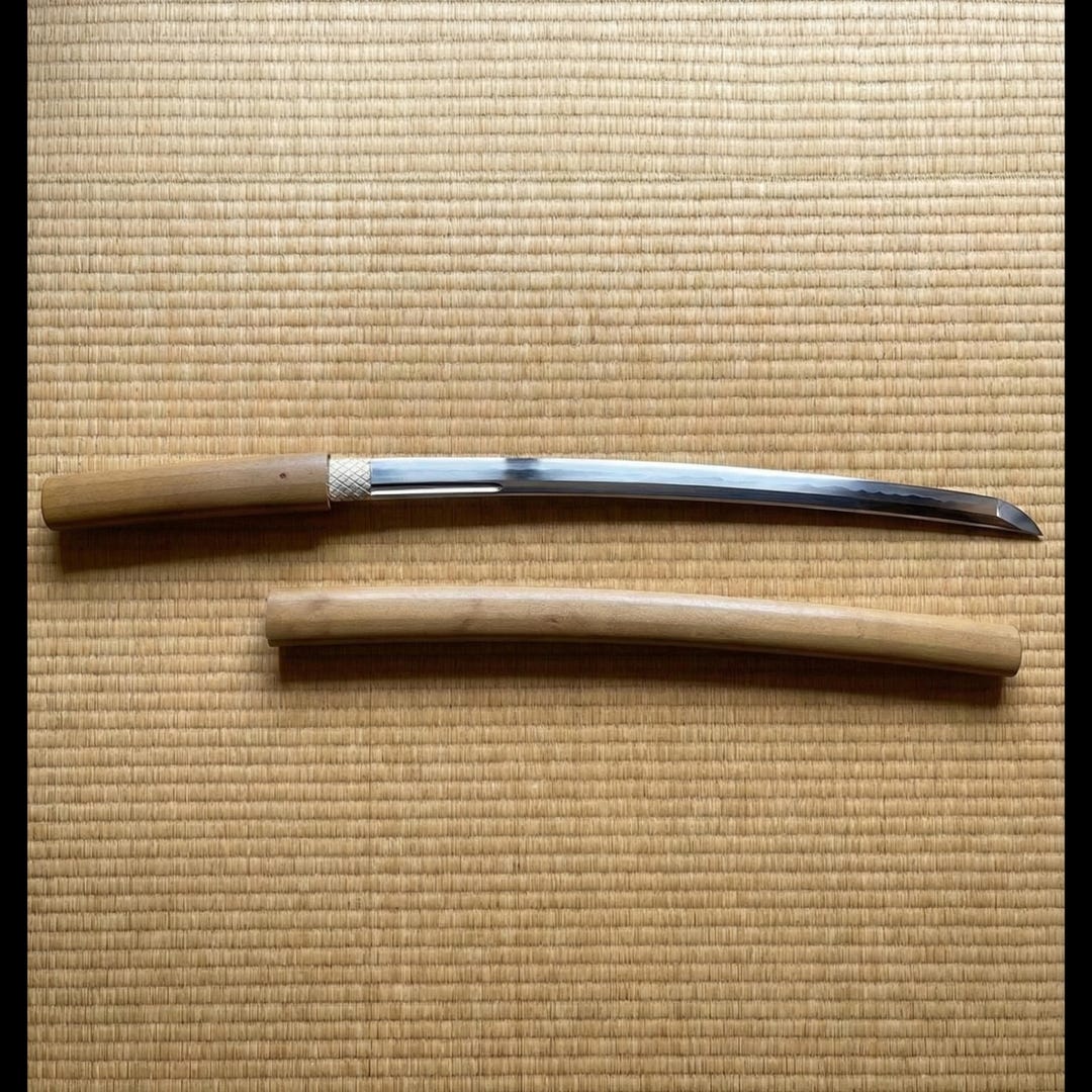 Tamahagane Wakizashi, Fujiwara Yoshiie (c.1725), Choji Hamon, NTHK ...