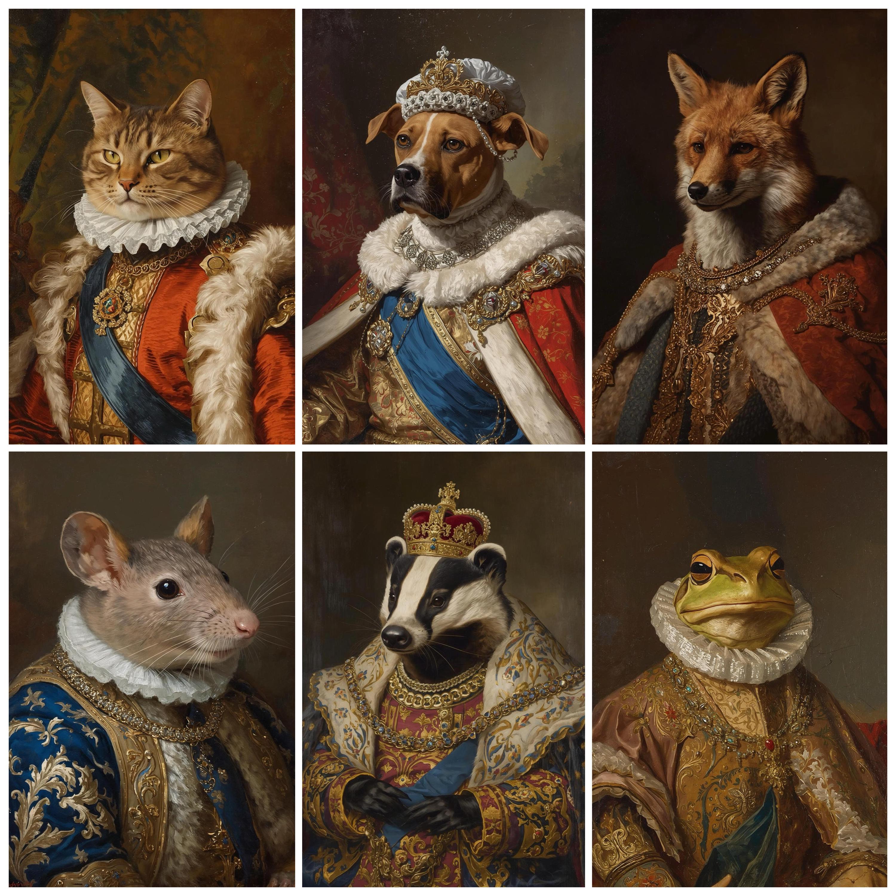 Royal Animal Portraits | Renaissance Style Art Prints (digital Download ...