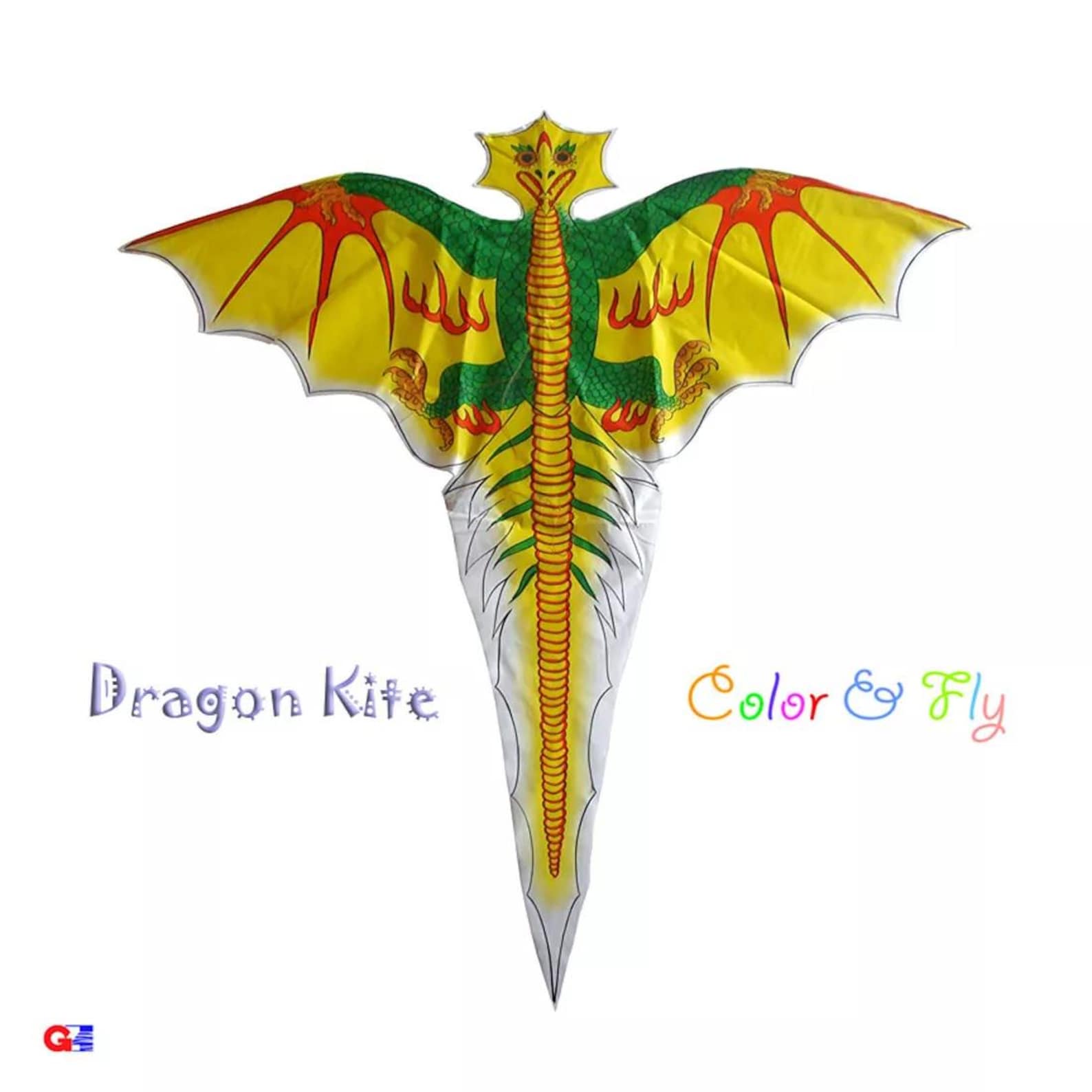 Kid's Coloring Kites - Dragon Kites (one Dozen) With Fly Kits ...