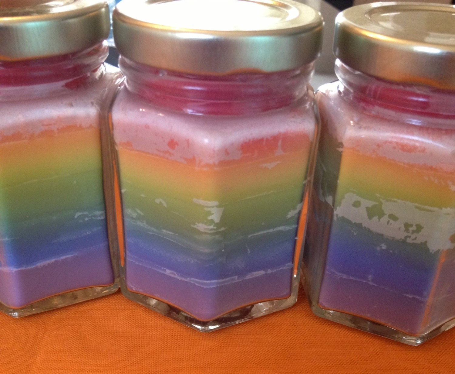 Rainbow Scented Candles 3oz Set of 3 - Etsy