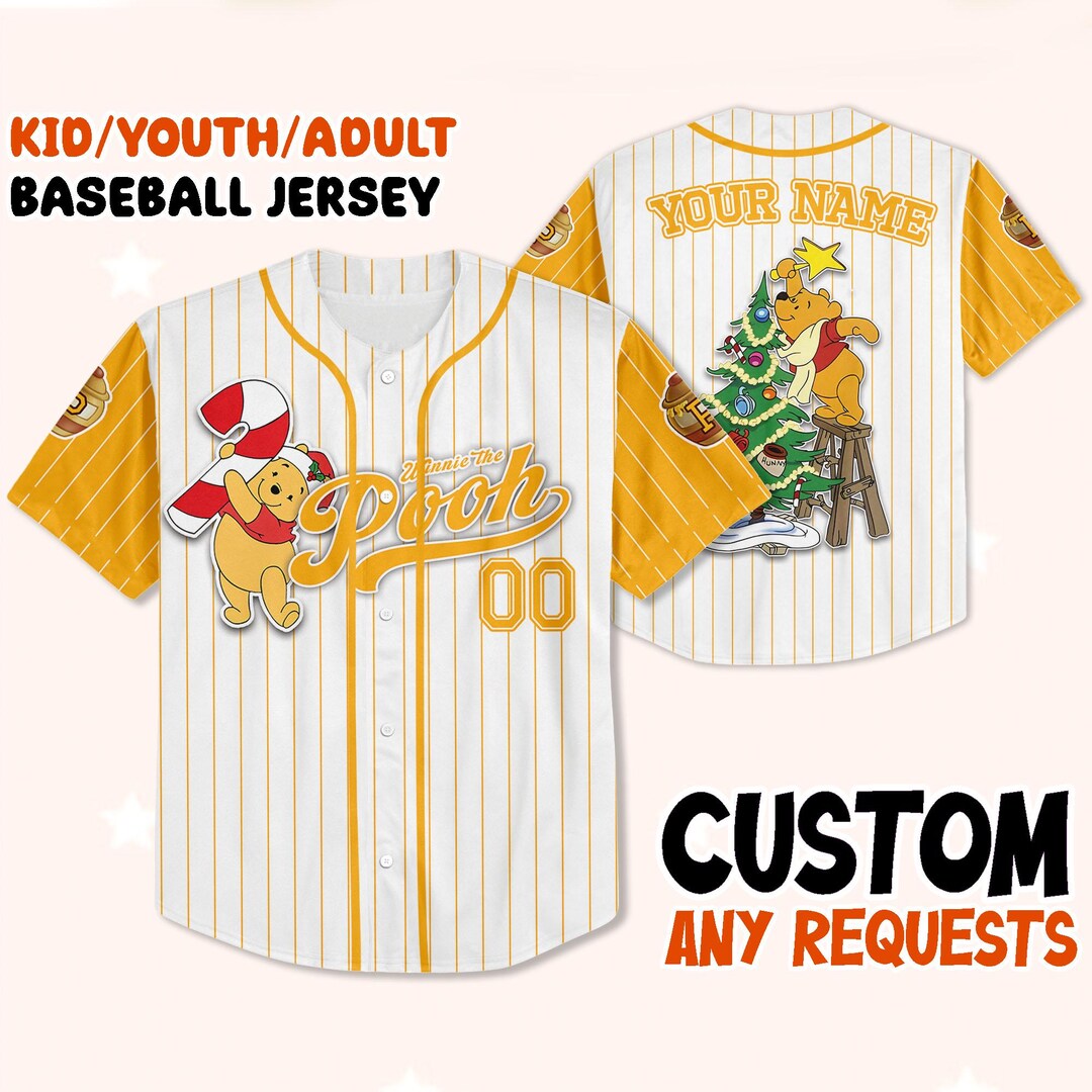 Custom Pooh Christmas Jersey, Kids Youth Adult Outfit, Holiday Gift ...