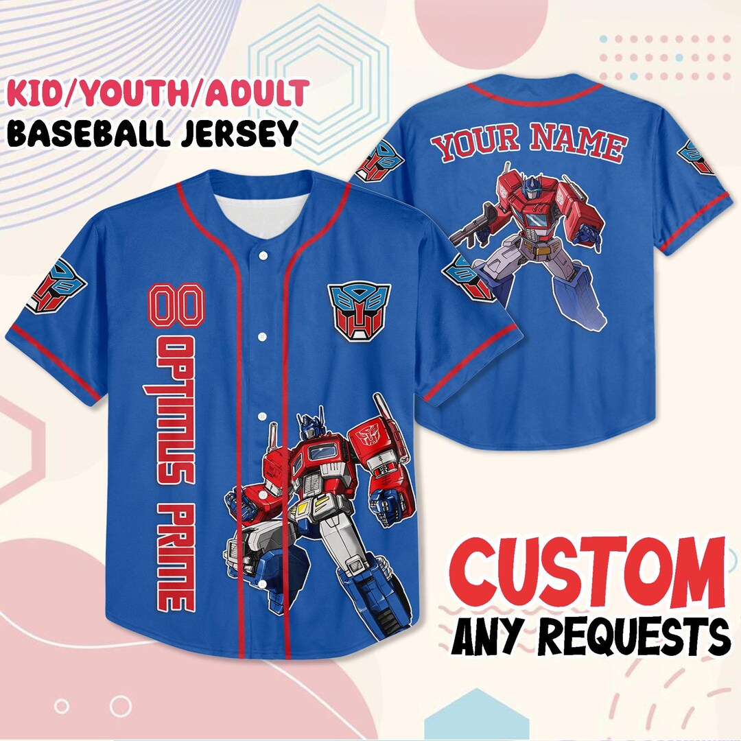 Personalized Optimus Prime Baseball Jersey, Transformers Fan Outfit - Etsy